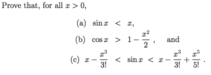 Solved Prove that, for all => 0, (a) sin c
