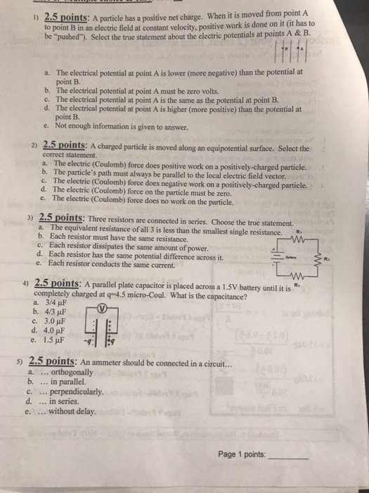 Solved A particle has a positive net charge. When it is | Chegg.com