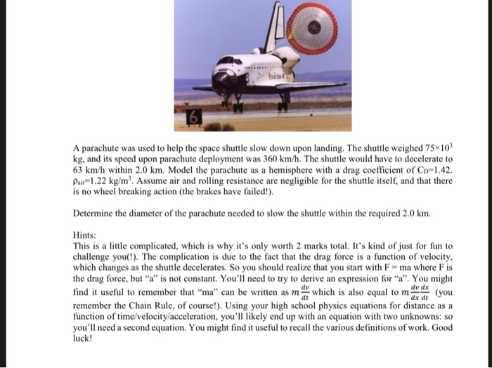 Space Shuttle Landing Speed