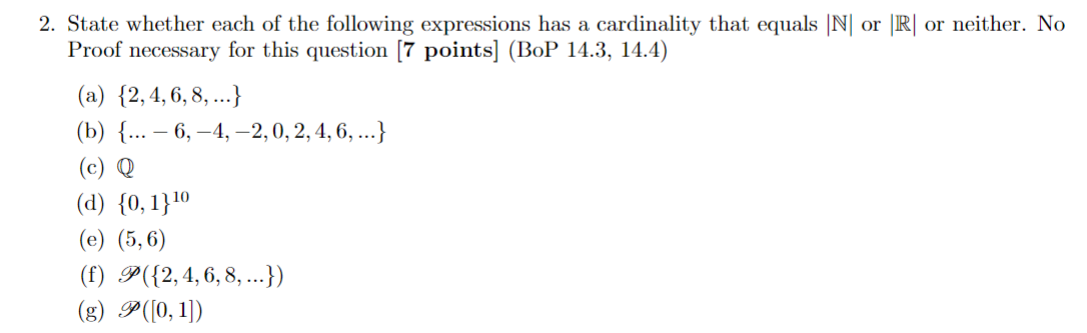 Solved 2. State whether each of the following expressions | Chegg.com