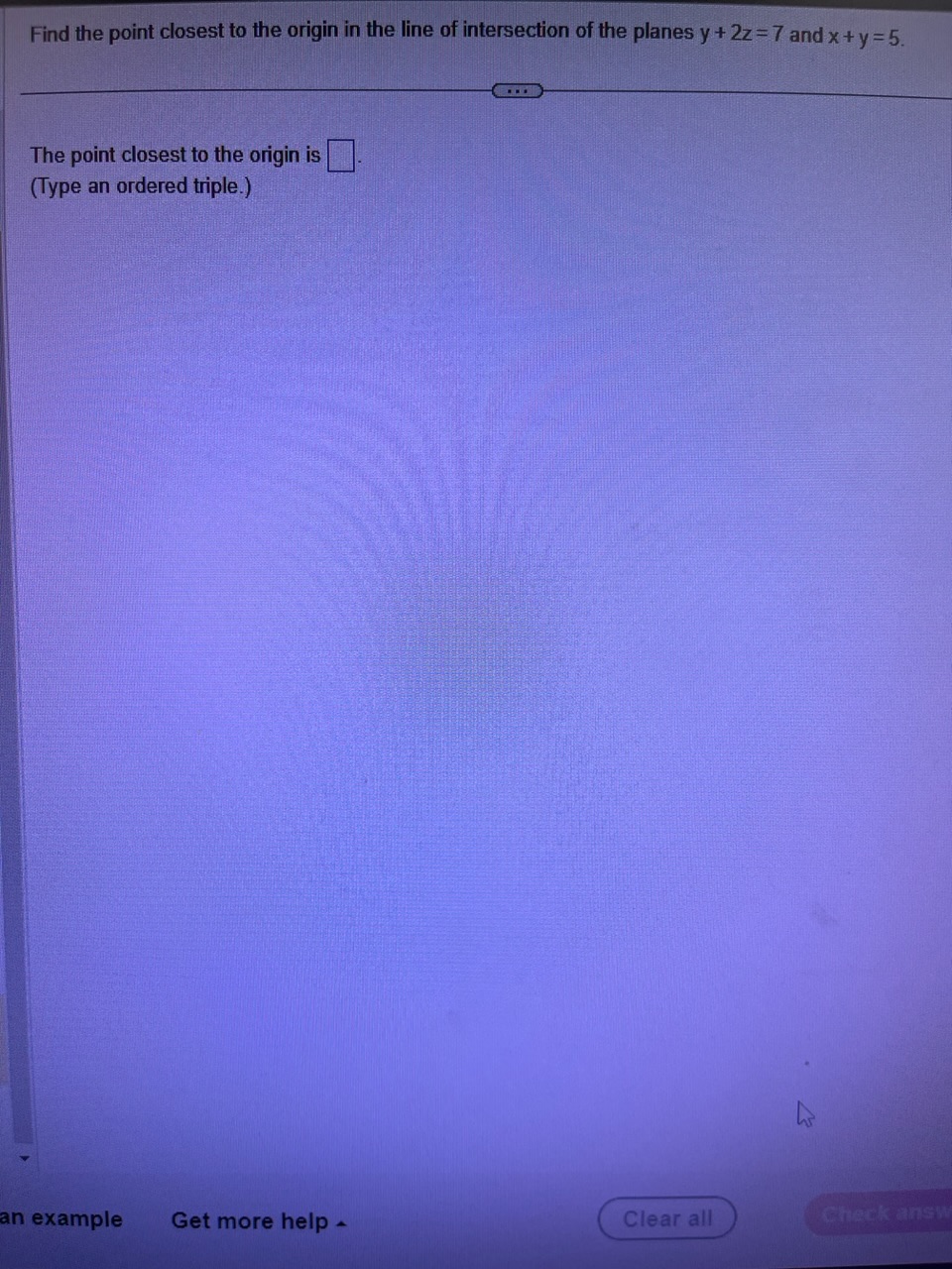 Solved Find the point closest to the origin in the line of | Chegg.com Solved Find the point closest to the origin in the line of | Chegg.com