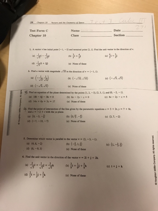 Chapter 1 Test B Geometry Answers AstridAditya