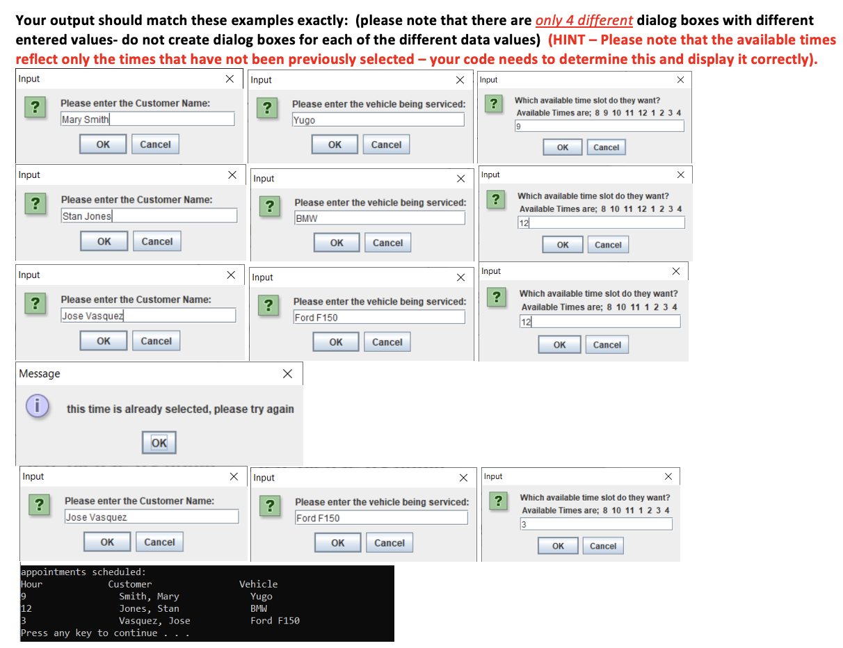 Solved public class JiffulubeAppointments. //class | Chegg.com