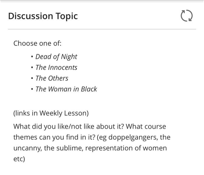 Solved (links in Weekly Lesson) What did you like/not like | Chegg.com