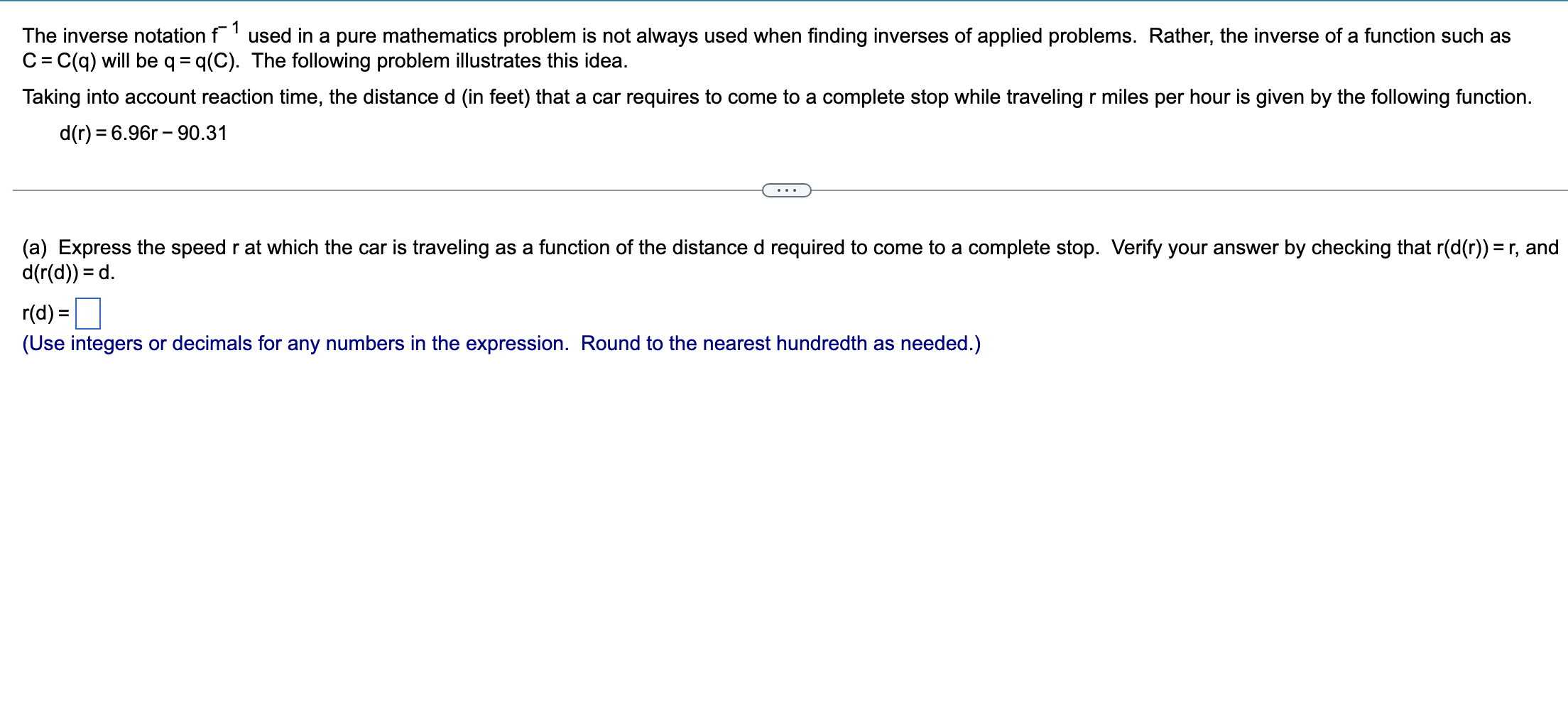 Solved The inverse notation f−1 used in a pure mathematics | Chegg.com