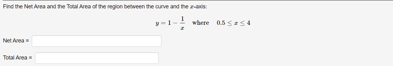 Solved Find the Net Area and the Total Area of the region | Chegg.com