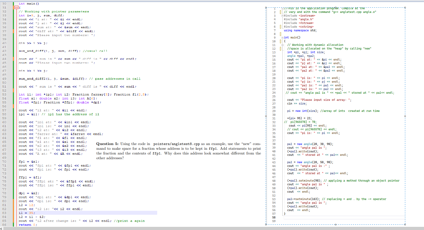 Solved Please edit my code (on left) ﻿to add the information | Chegg.com