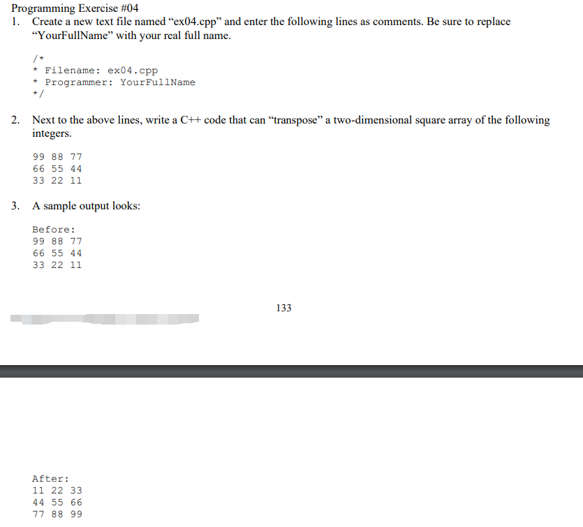 Solved Programming Exercise #04 1. Create a new text file | Chegg.com