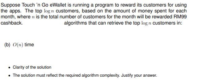 Solved : Your algorithm can be given in the form of pseudo | Chegg.com