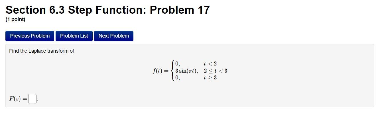 Solved Section 6 3 Step Function Problem 17 1 Point