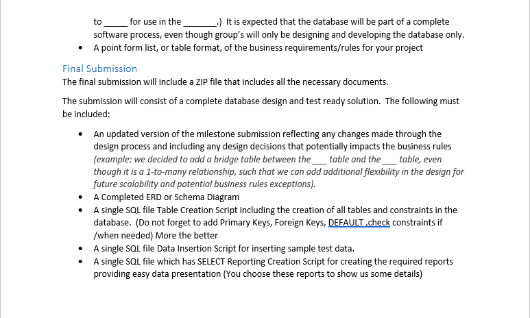 Solved Database Design and Development Objective: In this | Chegg.com