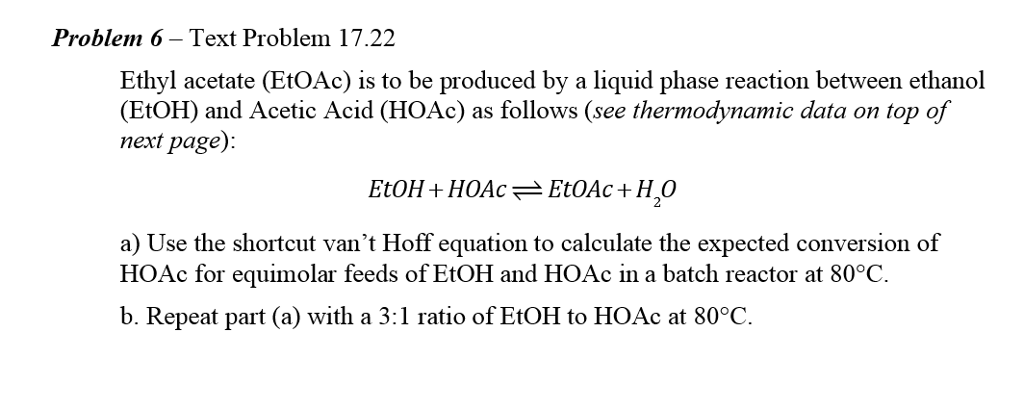 Problem 6- Text Problem 17.22 Ethyl acetate (EtOAc) | Chegg.com