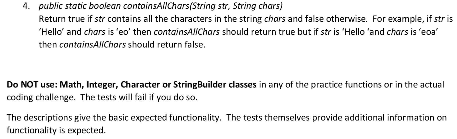 Solved 4 Public Static Boolean Containsalcharsstring Str 2506