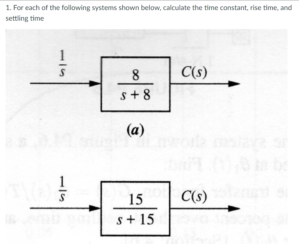 Solved 1. For each of the following systems shown below, | Chegg.com