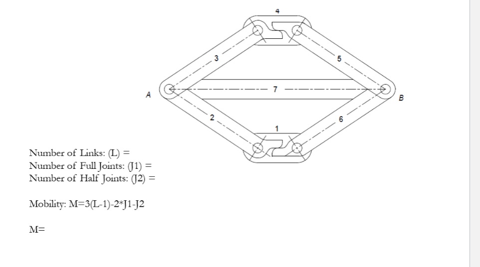 Solved of Links: (L)= of Full Joints: (J of Half Joints: (, | Chegg.com