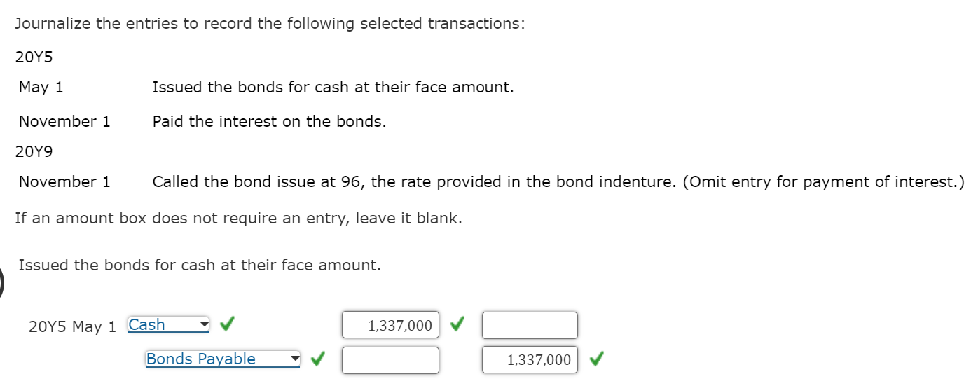 Solved Entries for issuing and calling bonds; gainMia Breen | Chegg.com