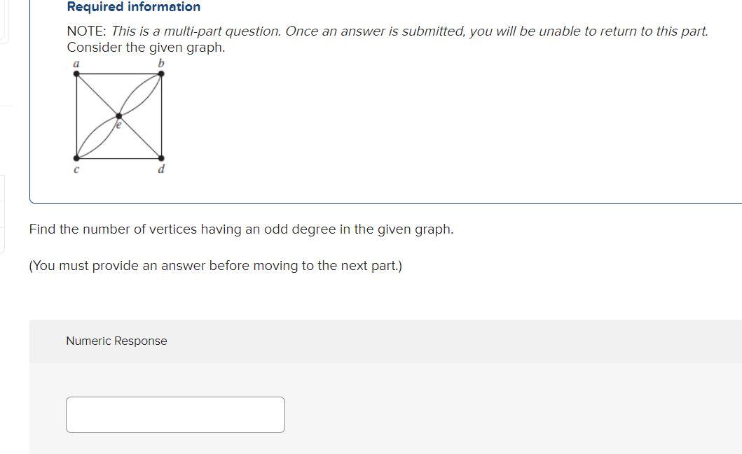 Solved Required information NOTE: This is a multi-part | Chegg.com