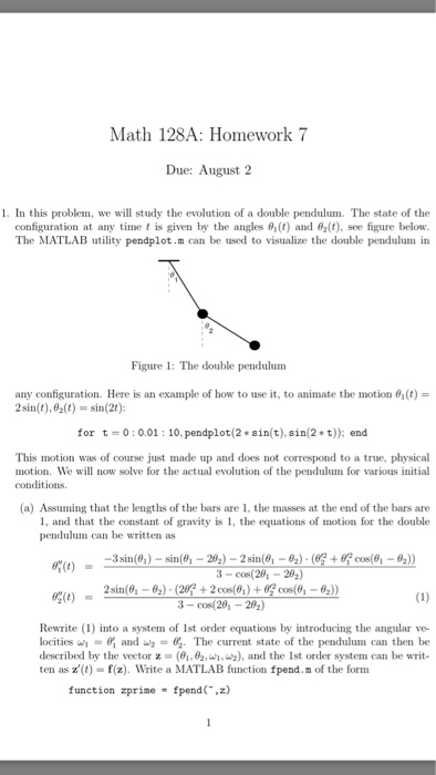 Solved Math 128A: Homework 7 Due: August 2 1. In this | Chegg.com