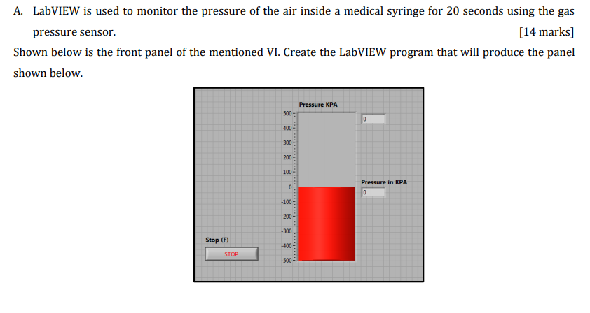 A. LabVIEW is used to monitor the pressure of the air | Chegg.com