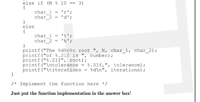 Solved [10 marks] Declare and implement a function which | Chegg.com