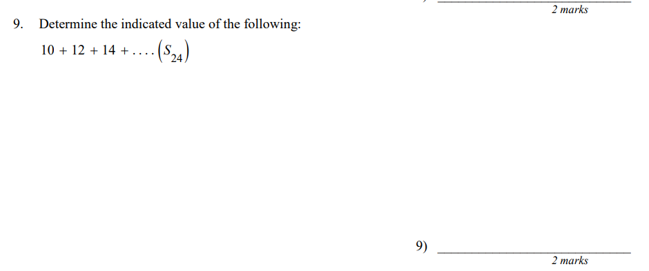 Solved 7. Determine the indicated term for an arithmetic | Chegg.com