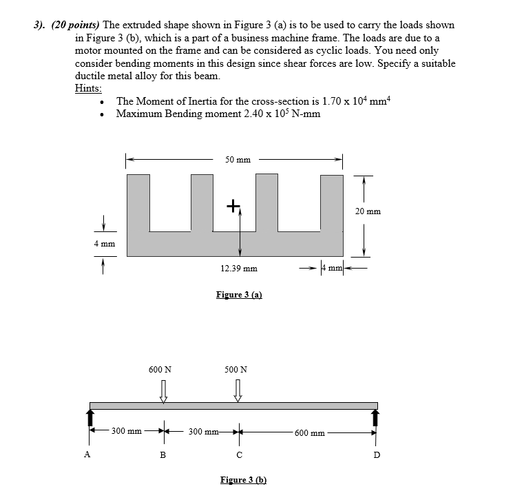 Solved 3). (20 points) The extruded shape shown in Figure 3 | Chegg.com Solved 3). (20 points) The extruded shape shown in Figure 3 | Chegg.com