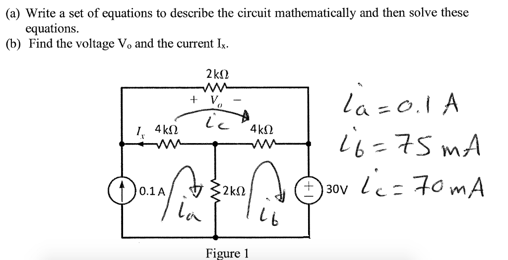 Solved (a) Write a set of equations to describe the circuit | Chegg.com