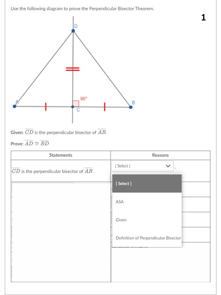Solved Use the following diagram to prove the perpendicular | Chegg.com