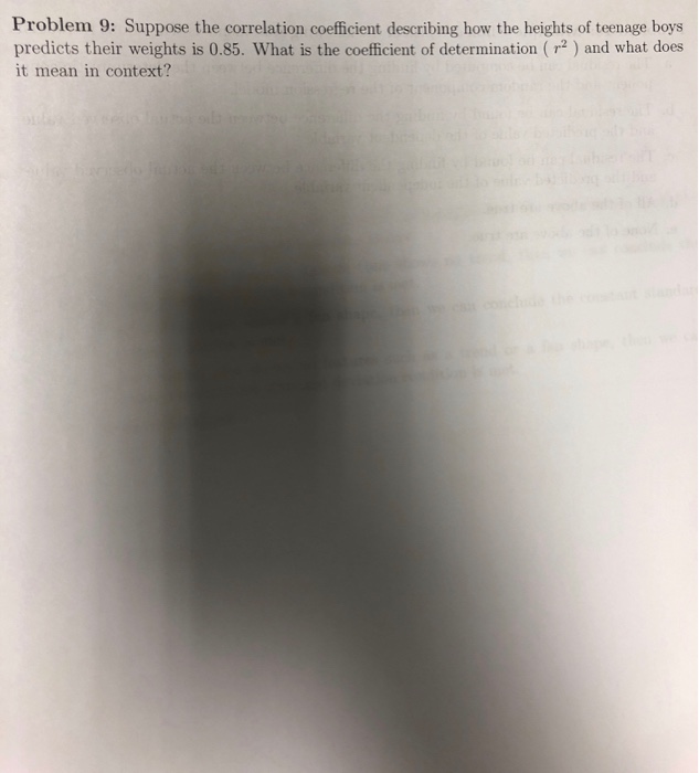 Solved Problem 9: Suppose the correlation coefficient | Chegg.com