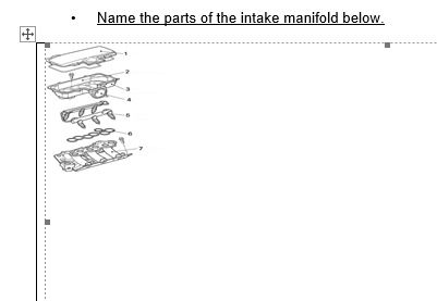 Solved Name the parts of the intake manifold below. | Chegg.com