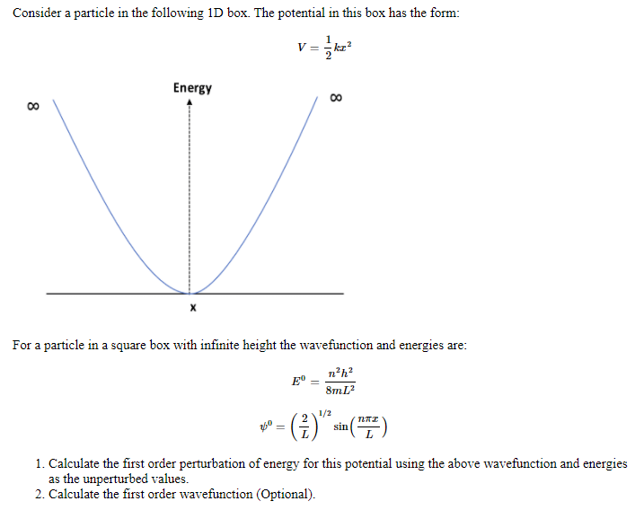 Solved Consider a particle in the following 1D box. The | Chegg.com