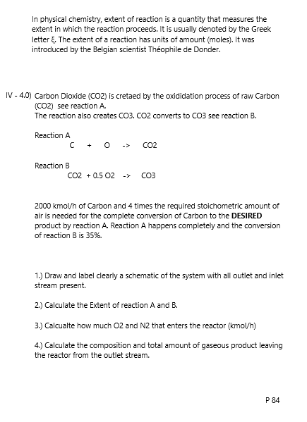 Solved In physical chemistry, extent of reaction is a | Chegg.com