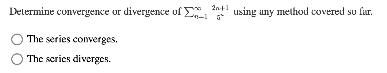 Solved Determine convergence or divergence of “_, 2777 using | Chegg.com