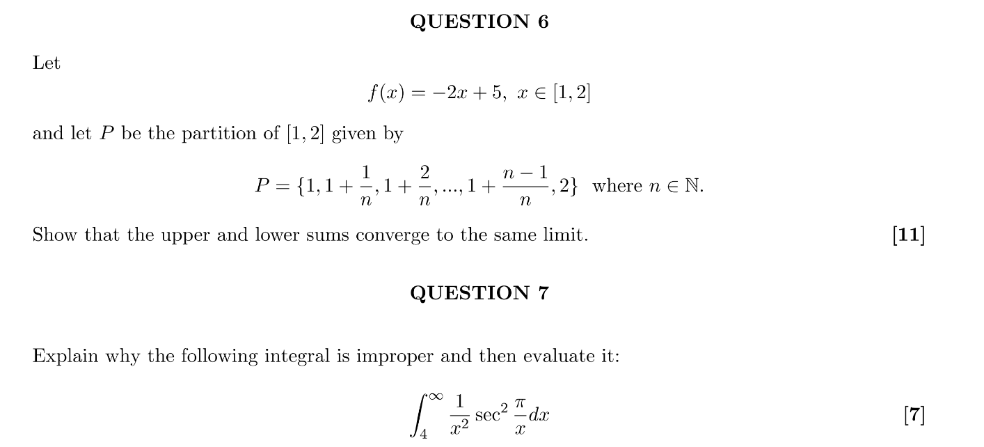 Solved Question 6 Let F X −2x 5 X∈[1 2] And Let P Be The