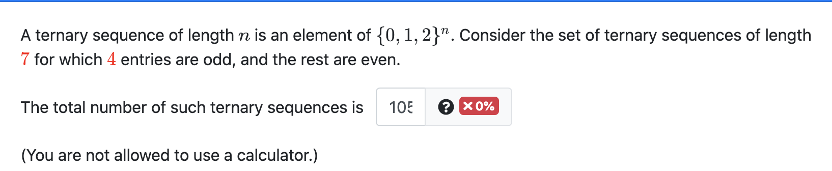Solved A ternary sequence of length n is an element of | Chegg.com