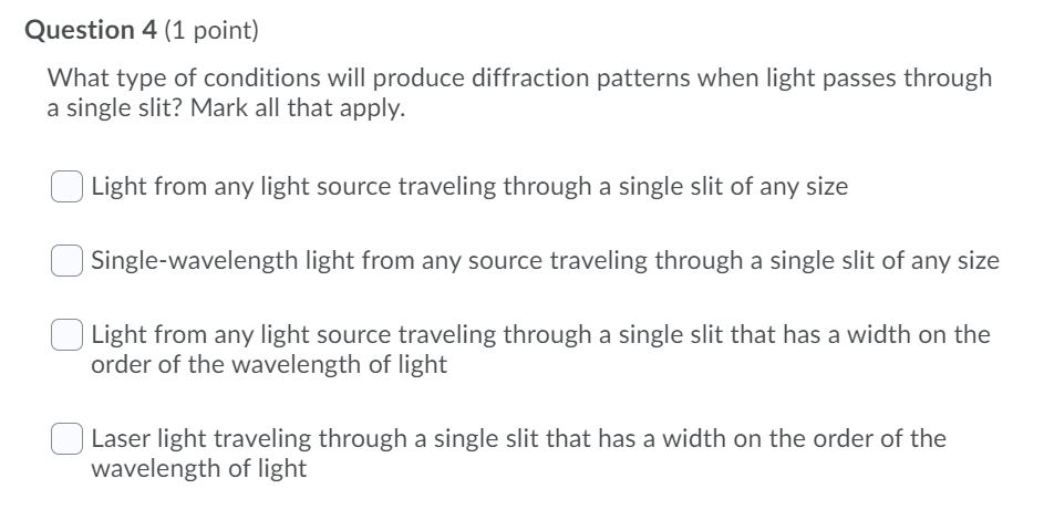 Solved The figure shows two different diffraction patterns | Chegg.com
