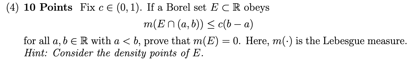 Solved Measure theory/Real analysisHint: Use the Lebesque | Chegg.com