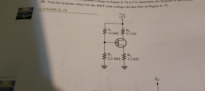 Solved 29. Find the Q-point values for the JFET with | Chegg.com