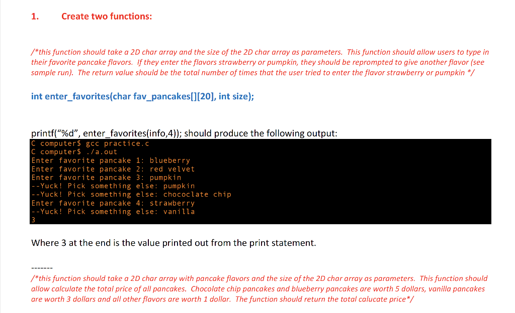 Solved 1 Create Two Functions This Function Should Take 5775