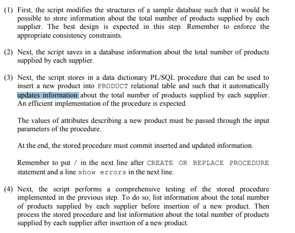 Solved COMPLETE 4 TASK BELOW. DBCREATE IS GIVEN UNDER THE | Chegg.com