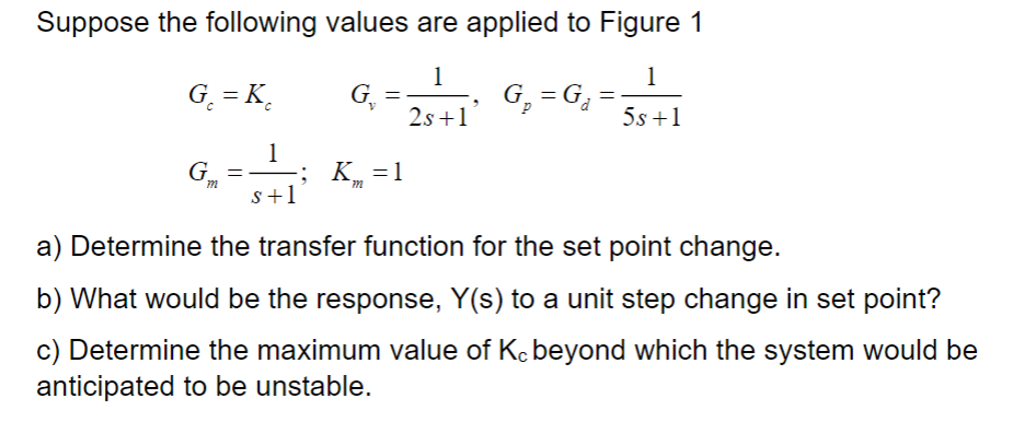 Suppose the following values are applied to Figure 1 | Chegg.com