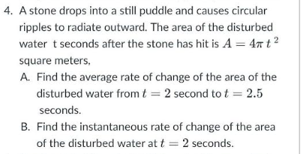 Solved A stone drops into a still puddle and causes circular | Chegg.com