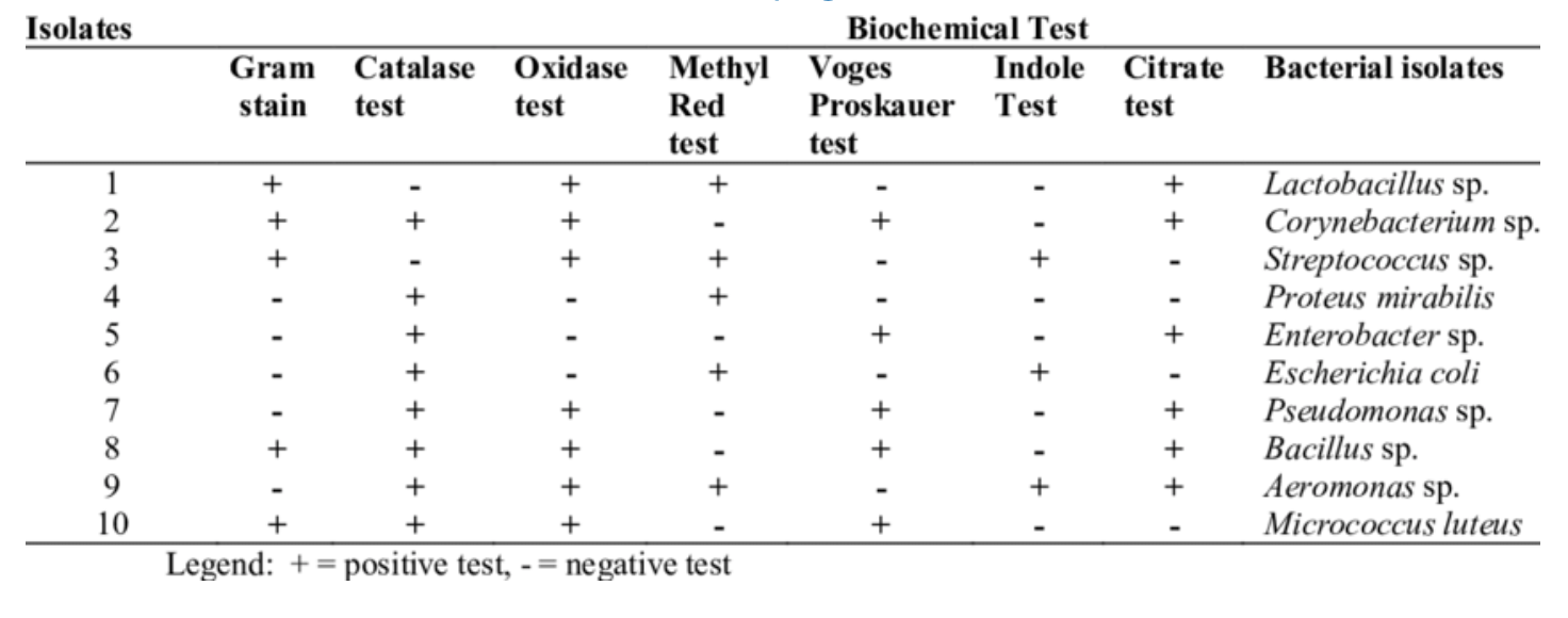 Pseudomonas Fluorescens Biochemical Tests