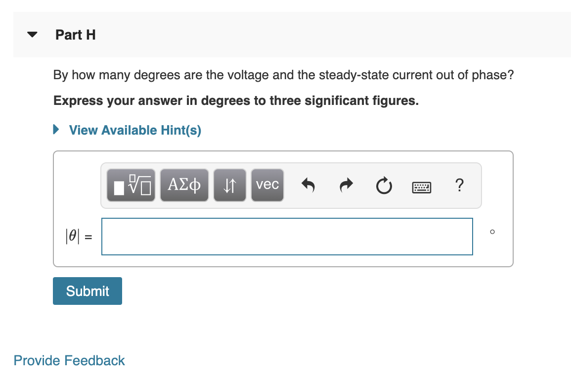 Solved A Review | Constants Part D The voltage applied to | Chegg.com