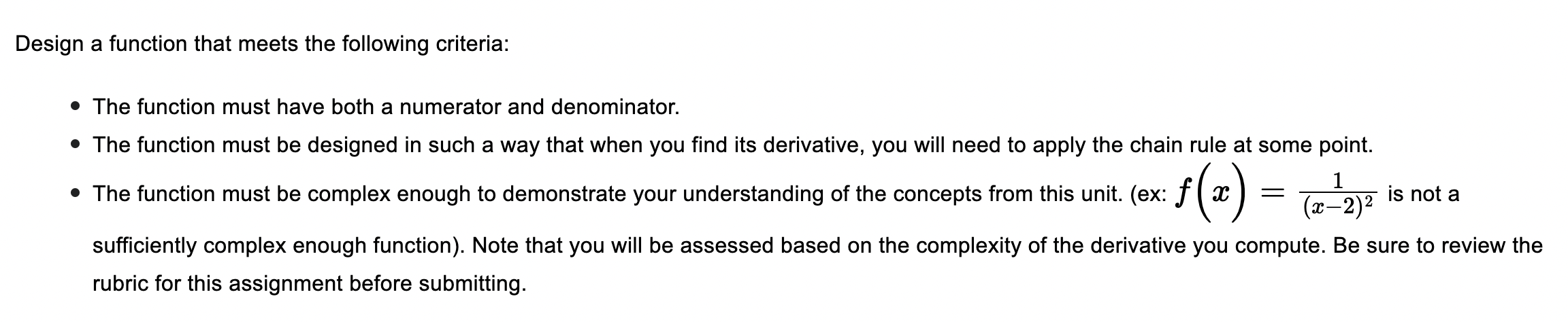Solved Design a function that meets the following criteria: | Chegg.com