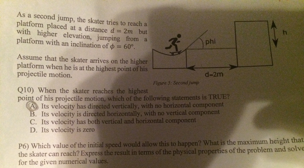 Solved Problem 4: 2D Kinematics A skater is jumping between | Chegg.com