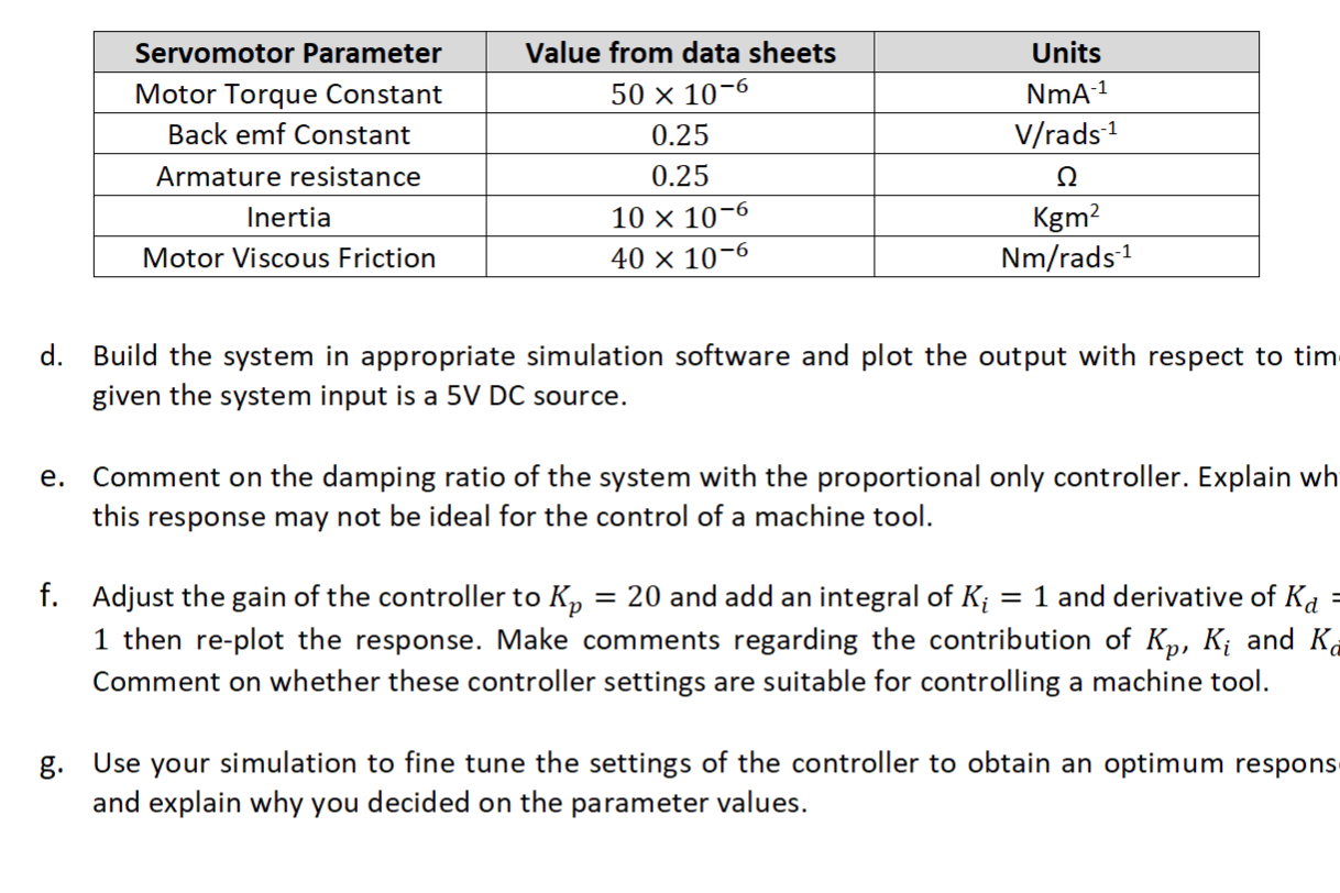 Solved A DC Servomotor is used to control the position of a | Chegg.com