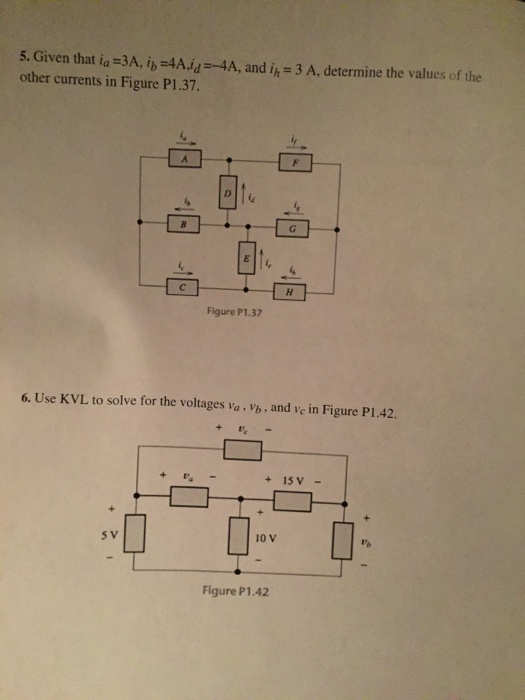 Solved 5. Given that la 3A, i,-4A,id other currents in | Chegg.com