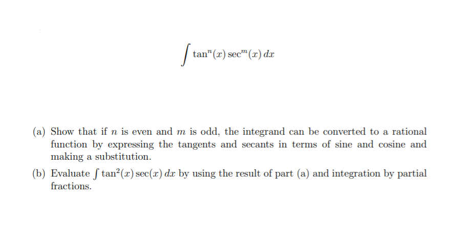 Solved tan" (1) sec (2) d. (a) Show that if n is even and m | Chegg.com