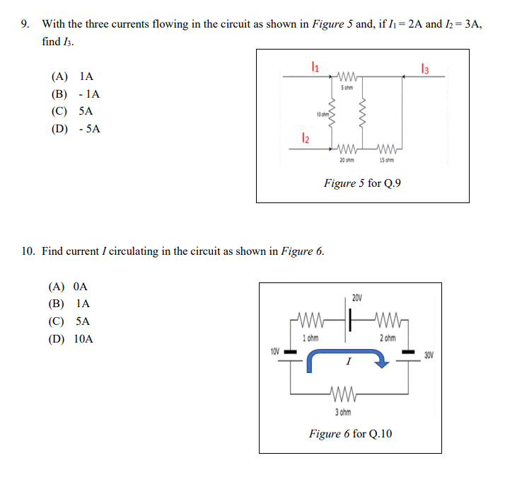 Solved 9. With the three currents flowing in the circuit as | Chegg.com